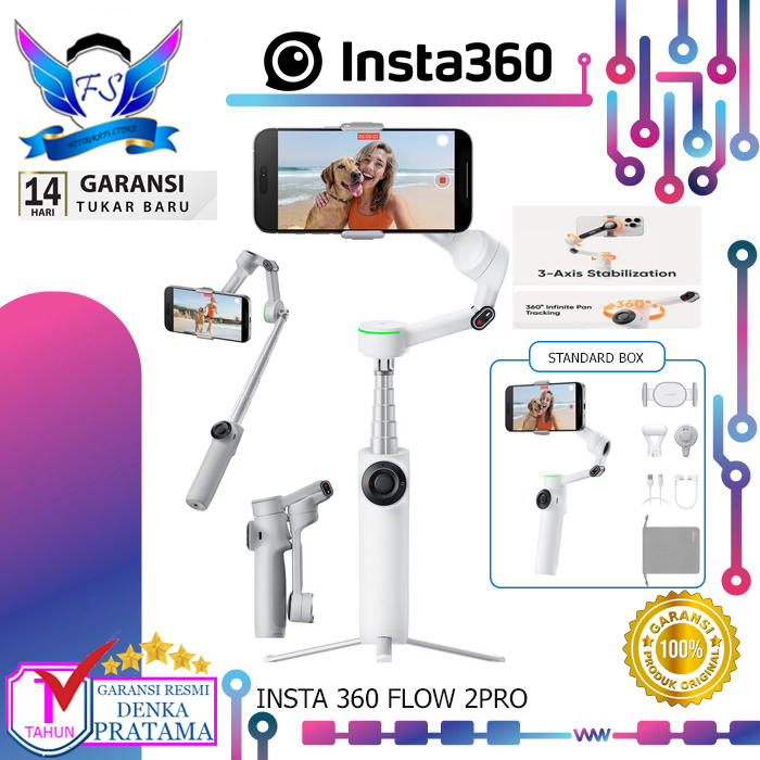 Jual Insta360 Flow 2 Pro Standard / Creator Gimbal Stabilizer Smartphone HP Insta 360 Flow 2 Pro ...