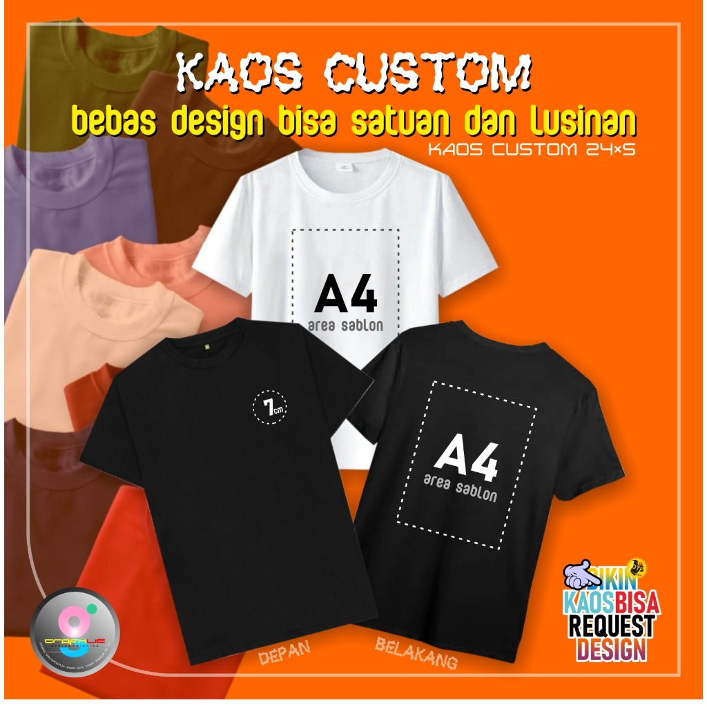 Jual Kaos Custom 24s Kaos Distro Custom Kaos Pria Custom Kaos Wanita ...
