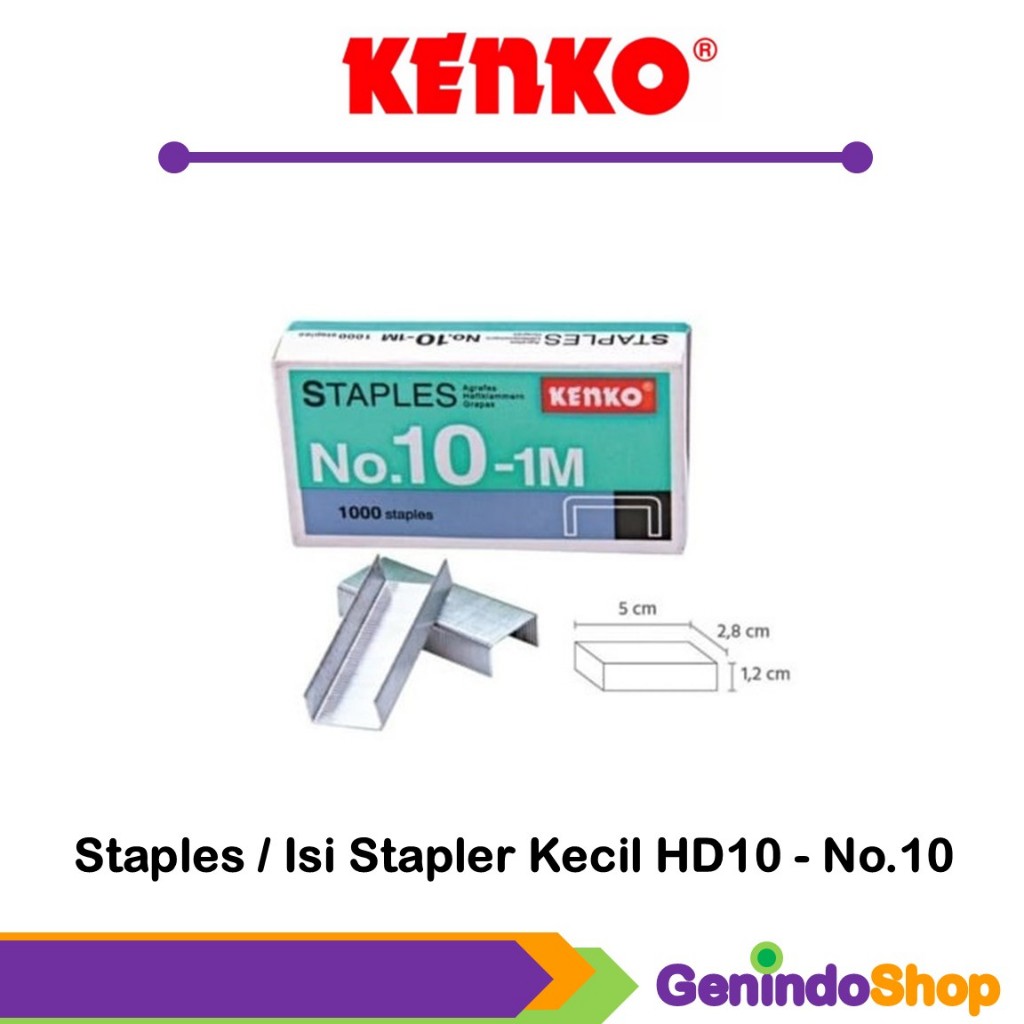 Jual Isi Stapler Kecil HD-10 dan HD-10D / Staples No.10 Kenko | Shopee ...