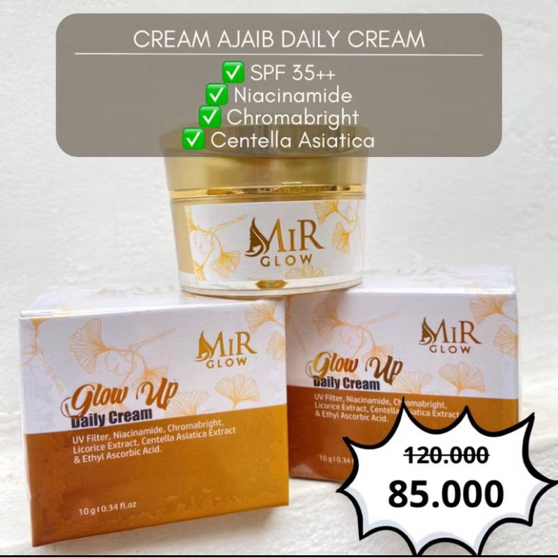 Jual Daily Mir Glow (cream siang new) | Shopee Indonesia