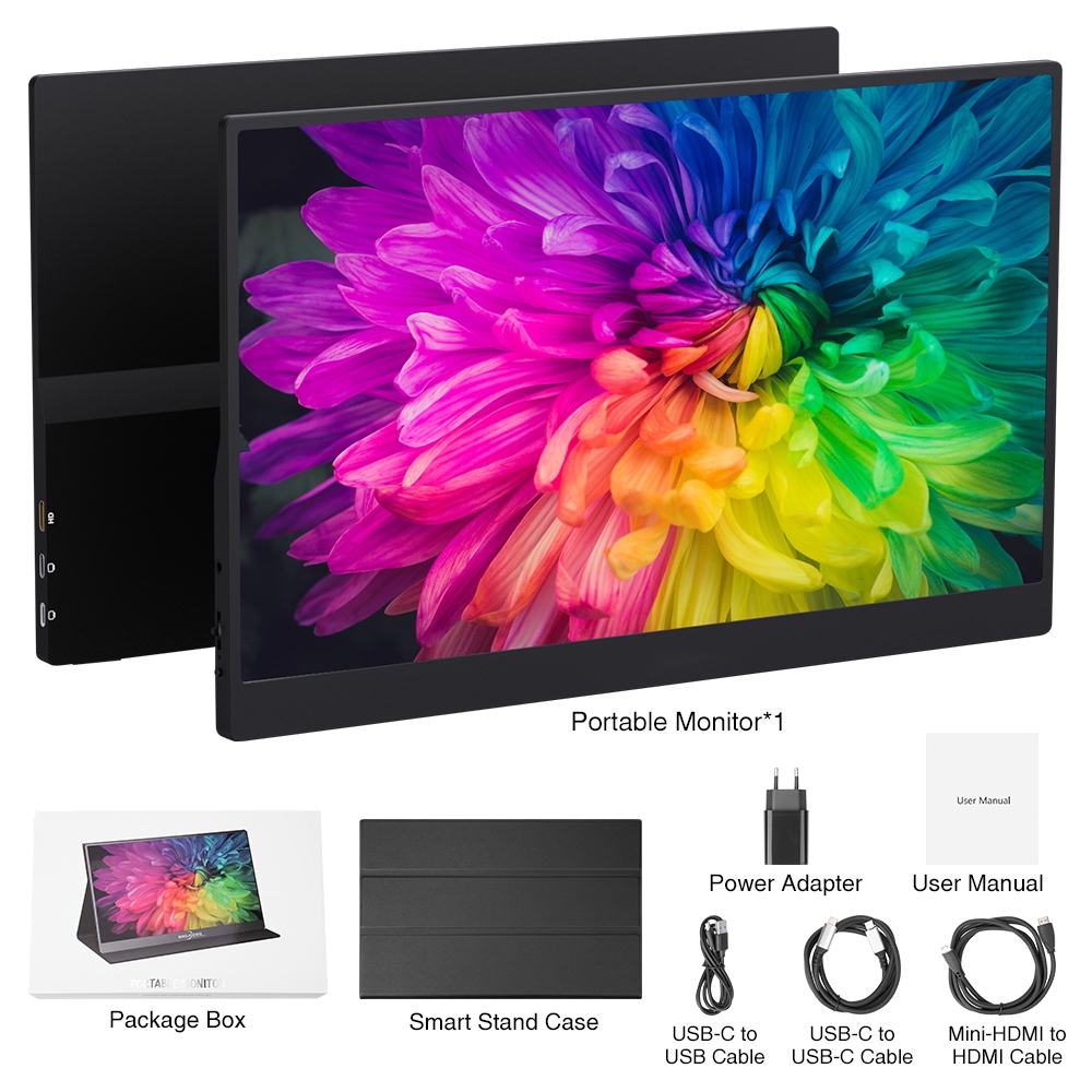 Jual Portable Monitor for Laptop 15.6''/1920*1080P 4K FHD IPS Display ...