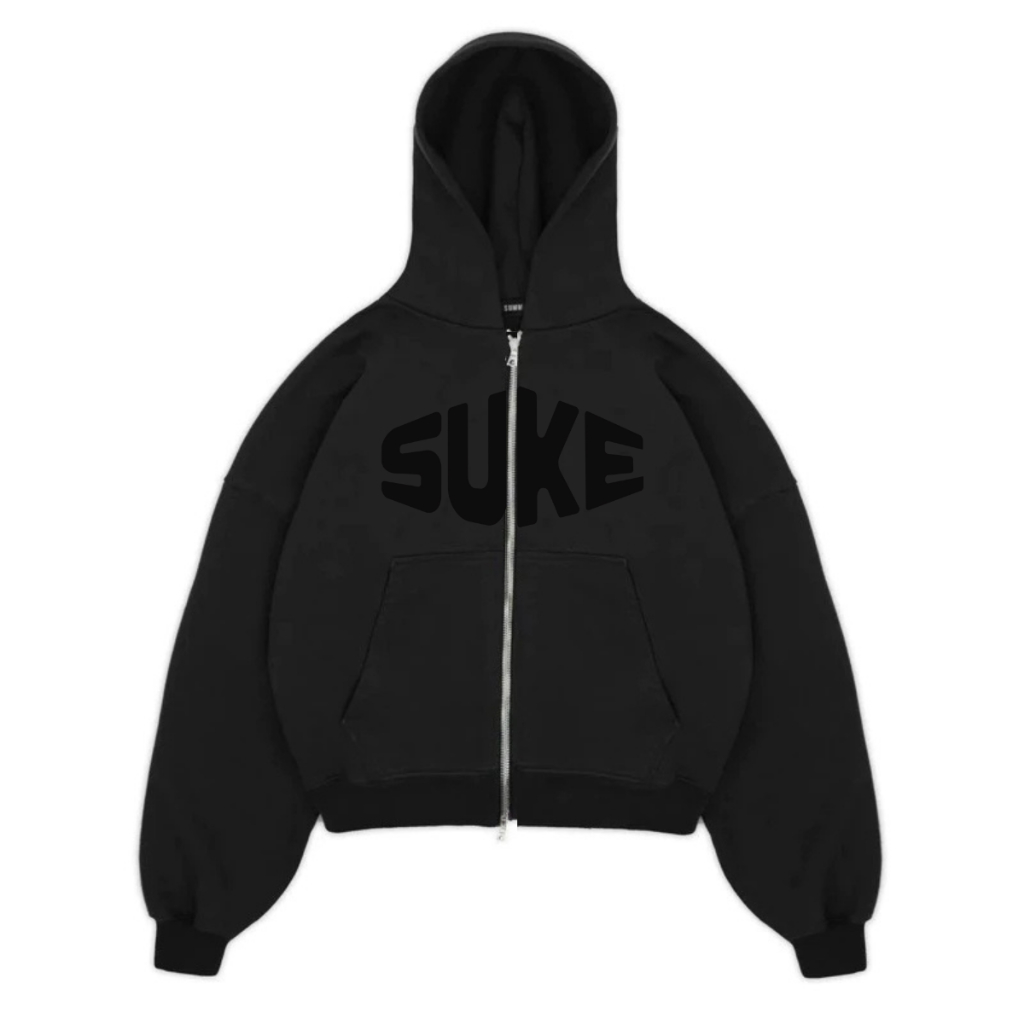 Jual Suke.Co Sweater Hoodie Boxy Skena Double Zipper Motif Craft Tee Black On Black | Shopee ...