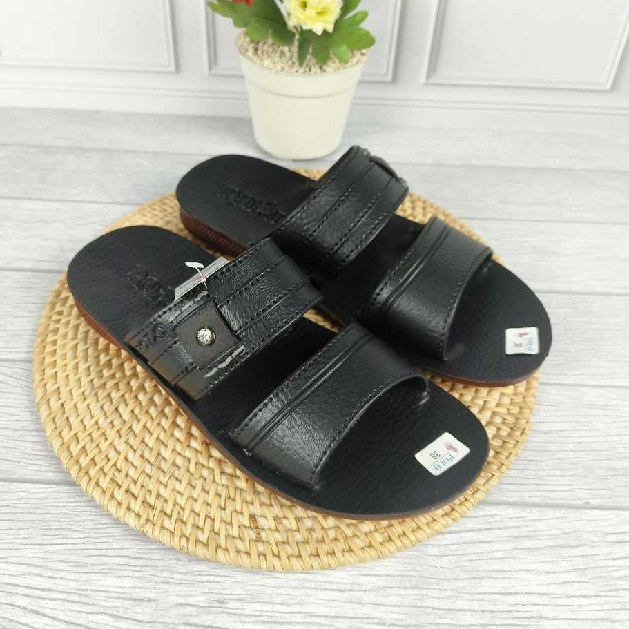 Jual Sandal Selop Kulit Pria Asli Sandal Pria Dewasa Polo Casual ...