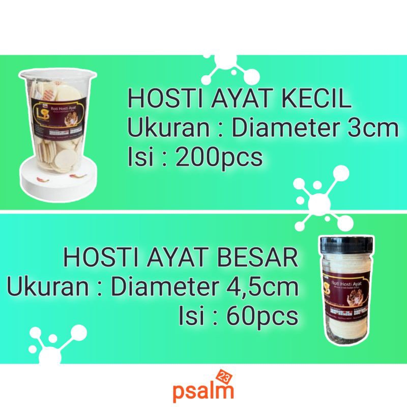 Jual HOSTI AYAT / ROTI PERJAMUAN KUDUS BESAR (60pcs) DAN KECIL (200pcs ...