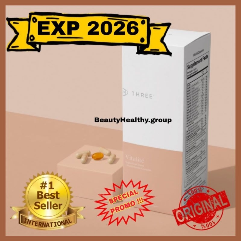 Jual VITALITE THREE SUPLEMEN MULTIVITAMIN ORIGINAL 1000% | Shopee Indonesia