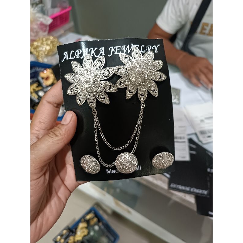 Jual bros kancing alpaka silver bros alpaka bros polos | Shopee Indonesia