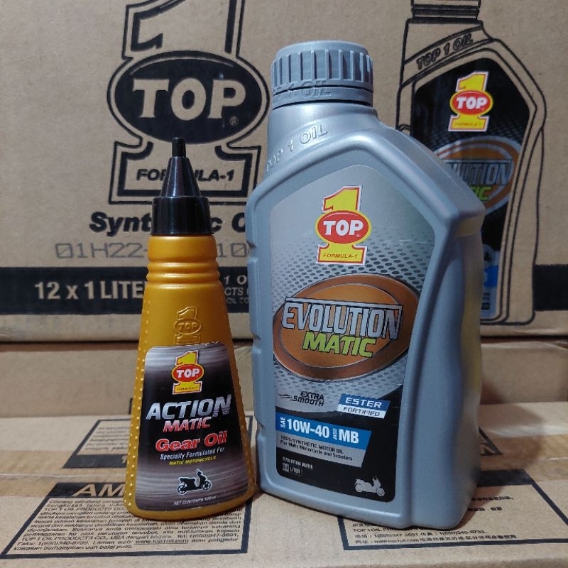Jual OLI MOTOR MATIC 10W40 TOP 1 EVOLUTION MATIC 0.8 L | Shopee Indonesia