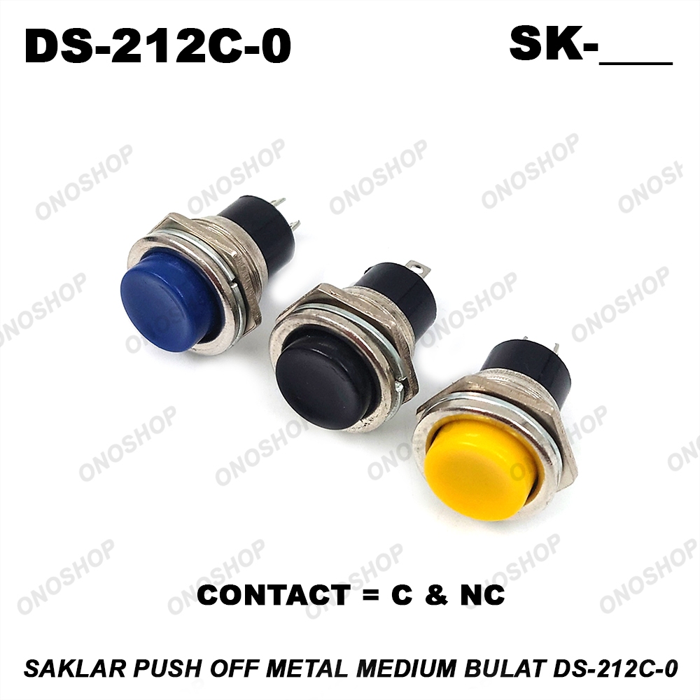 Jual Saklar Push Off Metal Medium Bulat DS-212C-0 | Shopee Indonesia