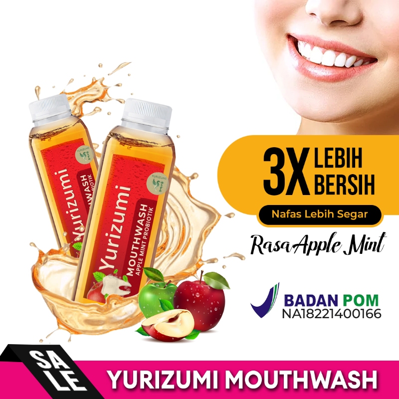 Jual BPOM Obat Kumur Yurizumi Fresh Apple Mint Mouthwash Probiotik dan ...