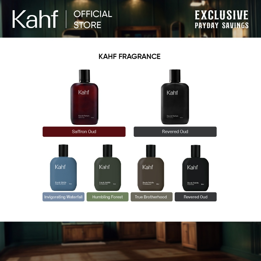 Jual KAHF FRAGRANCE EAU DE TOILETTE 35 ml REVERED OUD, HUMBLING FOREST ...
