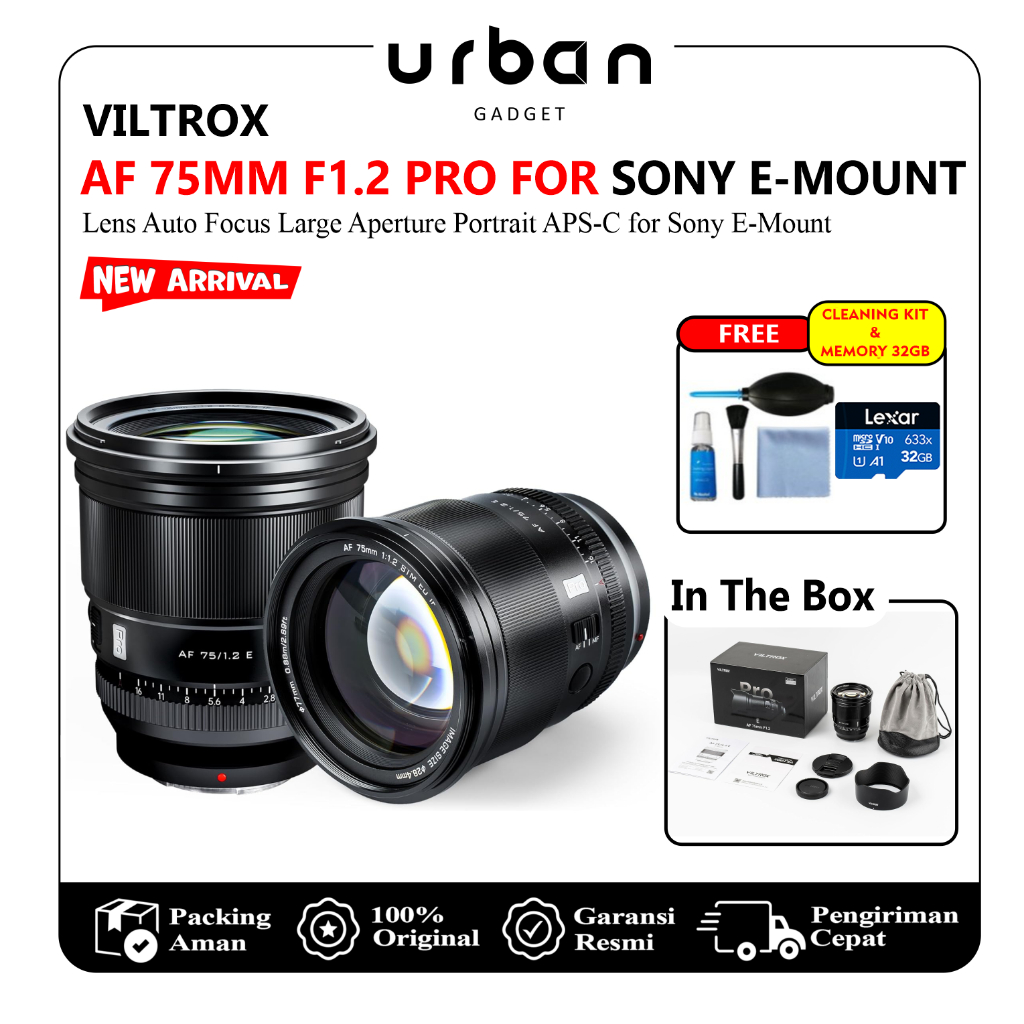 Jual Viltrox 75mm F1.2 PRO Camera Lens Auto Focus Large Aperture Portrait APS-C for Fujifilm XF ...