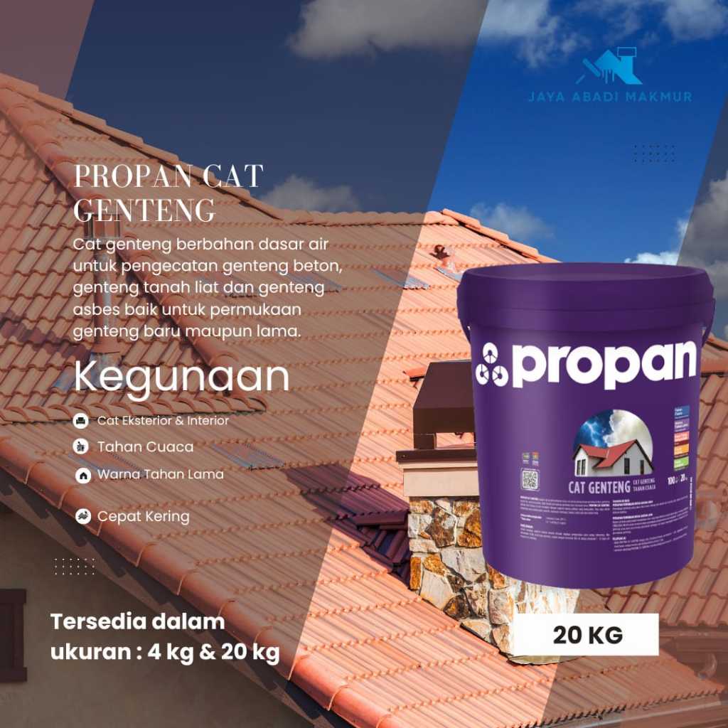Jual Propan Cat Genteng 20 kg / Cat Genteng / Warna Custom / Propan ...