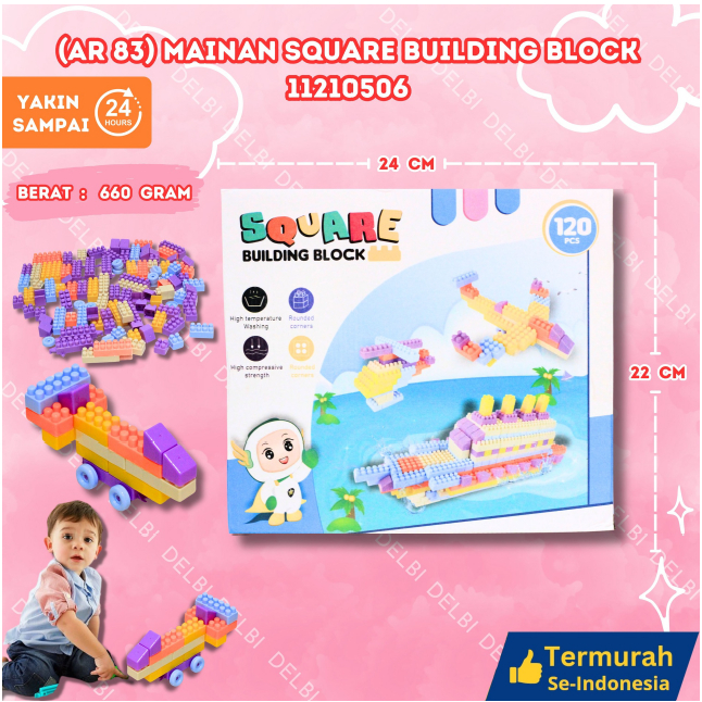 Jual Mainan Square Building Block 120's Blocks Menyusun Strategi Lego ...