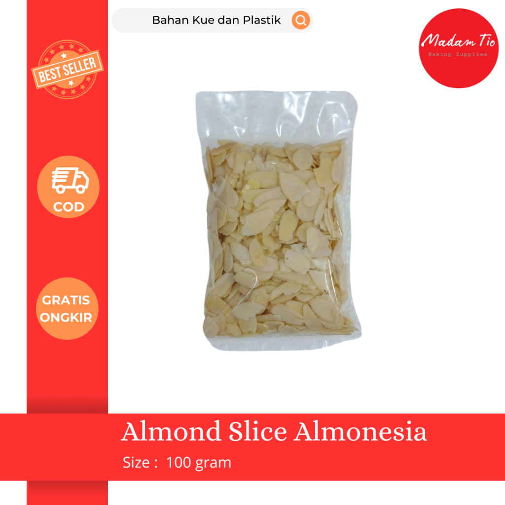 Jual Almond Slice Almonesia 100gram 1pcs | Shopee Indonesia