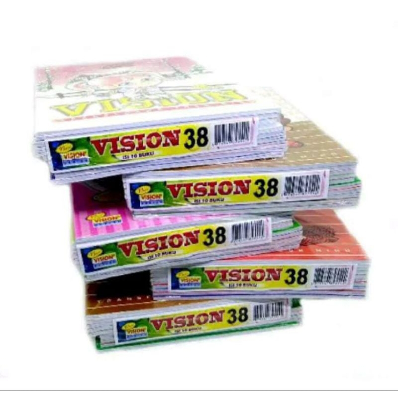 Jual 1 pak Buku VISION ISI 38 LEMBAR (1 PACK ISI 10 BUKU) | Shopee ...