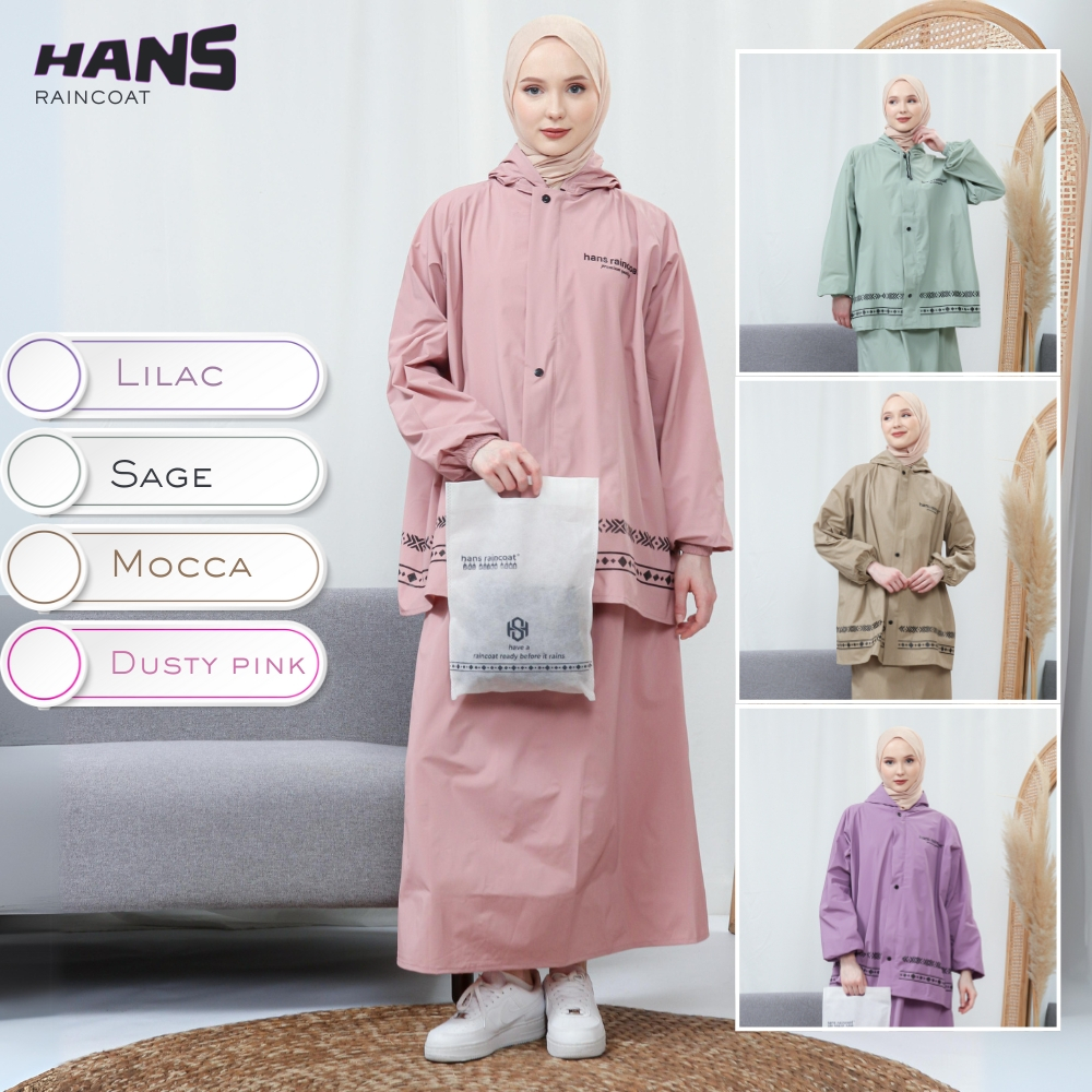 Jual Jas Hujan Wanita Setelan Baju dan Rok Dewasa by HANS Original ...