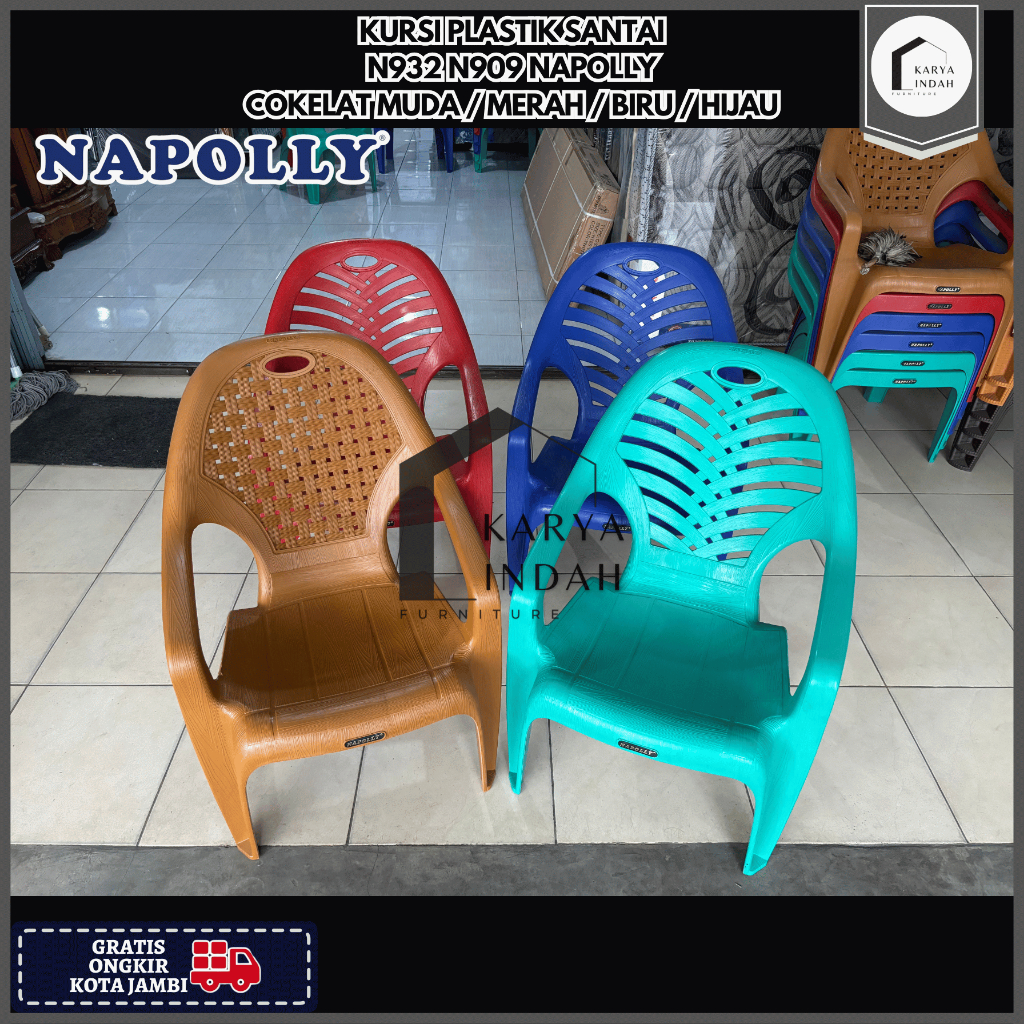 Jual SET Kursi Plastik NAPOLLY N 932 / 909 + Meja Plastik NAPOLLY MAPAN ...