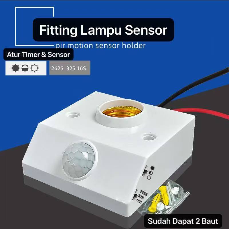 Jual ART-083 Fitting Lampu Sensor Gerak Lampu Bohlam Soket E27 Infrared ...