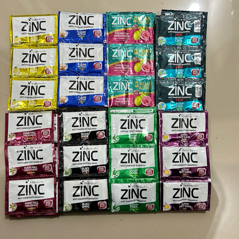 Jual SAMPO ZINC SACHET 1 RENCENG ISI 24 PCS | Shopee Indonesia