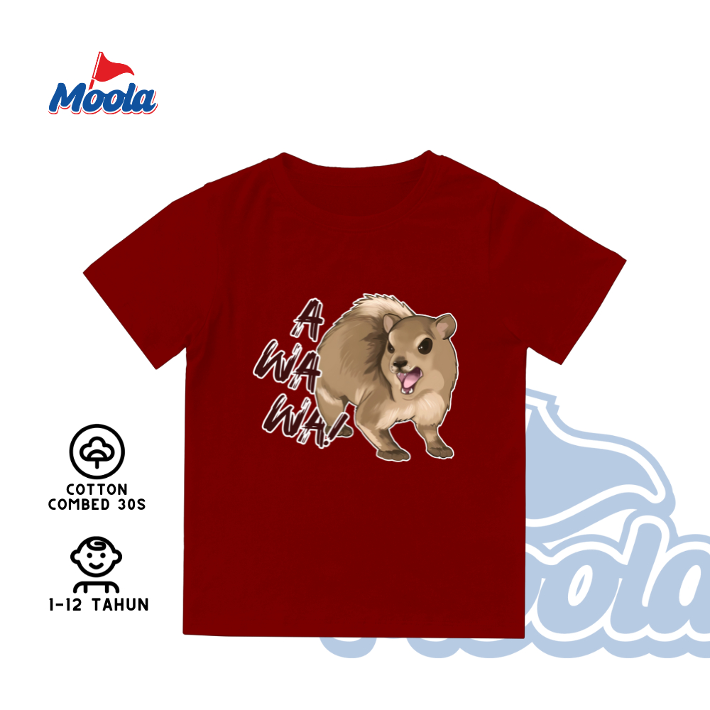 Jual GRATIS STIKER SABLON DTF!!! MOOLA AWAWA HYRAX Kaos ANAK hewan ...
