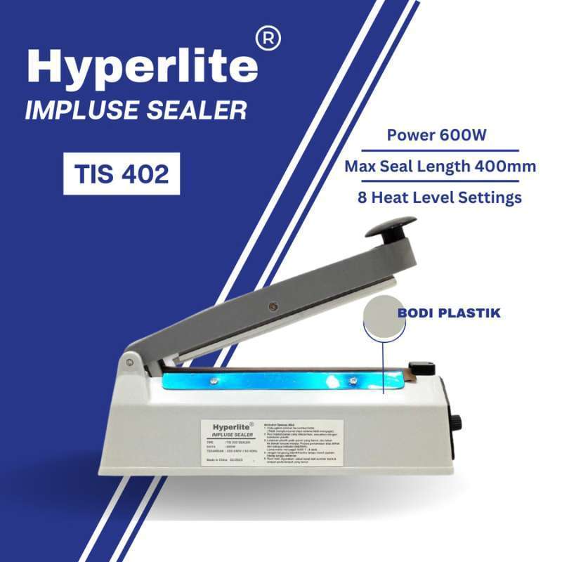 Jual Mesin Pres Sealer Plastik Hyperlite 15,20,30,40 Cm / Impulse Seal ...