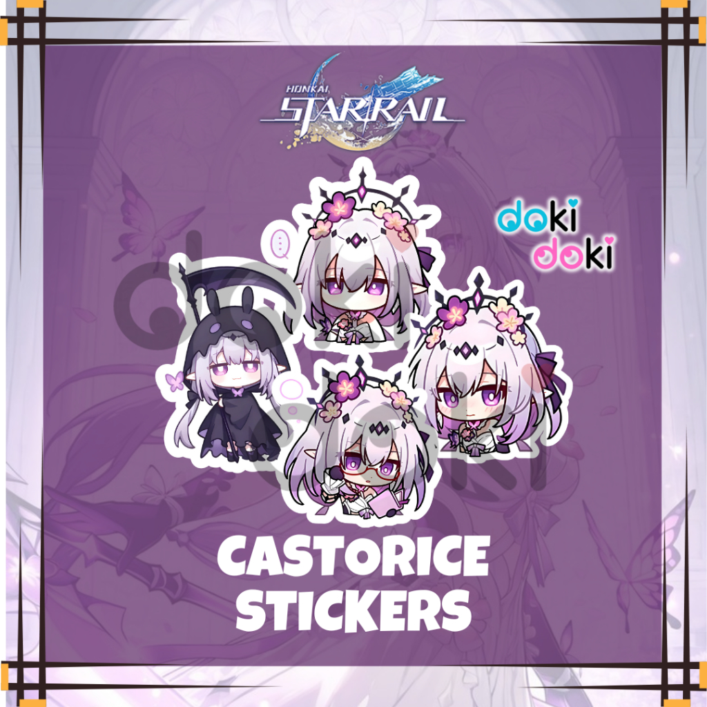 Jual 8 PCS STICKER CASTORICE HONKAI STAR RAIL STIKER VINYL WATERPROOF ...