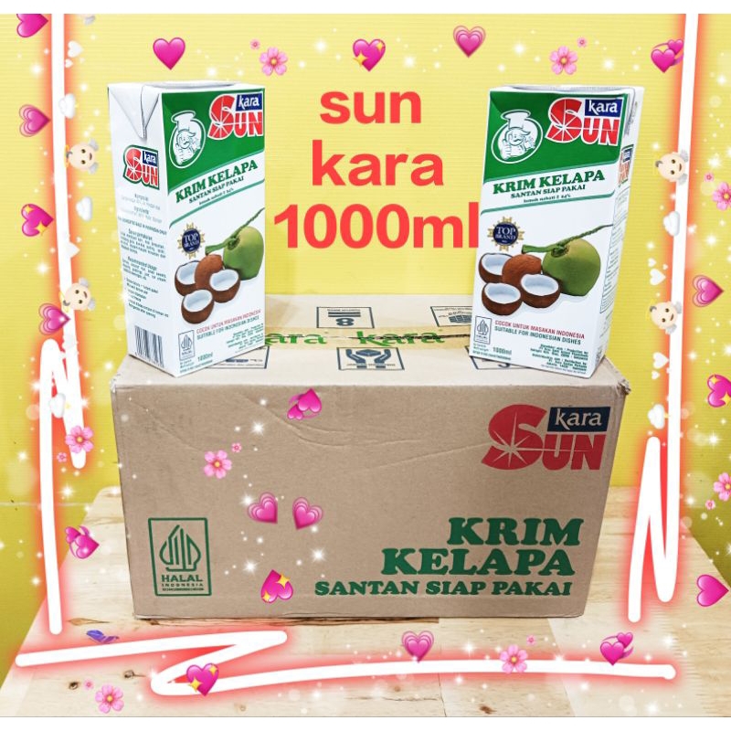 Jual SANTAN SUN KARA 1 LITER 1 DUS ISI 12PC | Shopee Indonesia