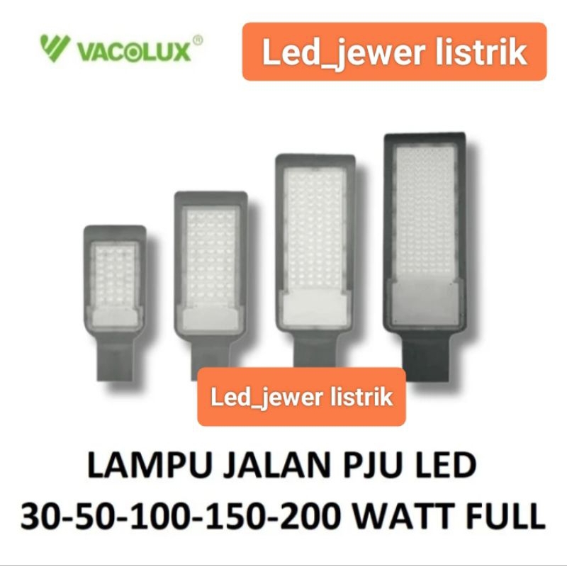 Jual VACOLUX Lampu Jalan PJU LED Kap Sorot Tembak 30 50 100 150 200 w ...