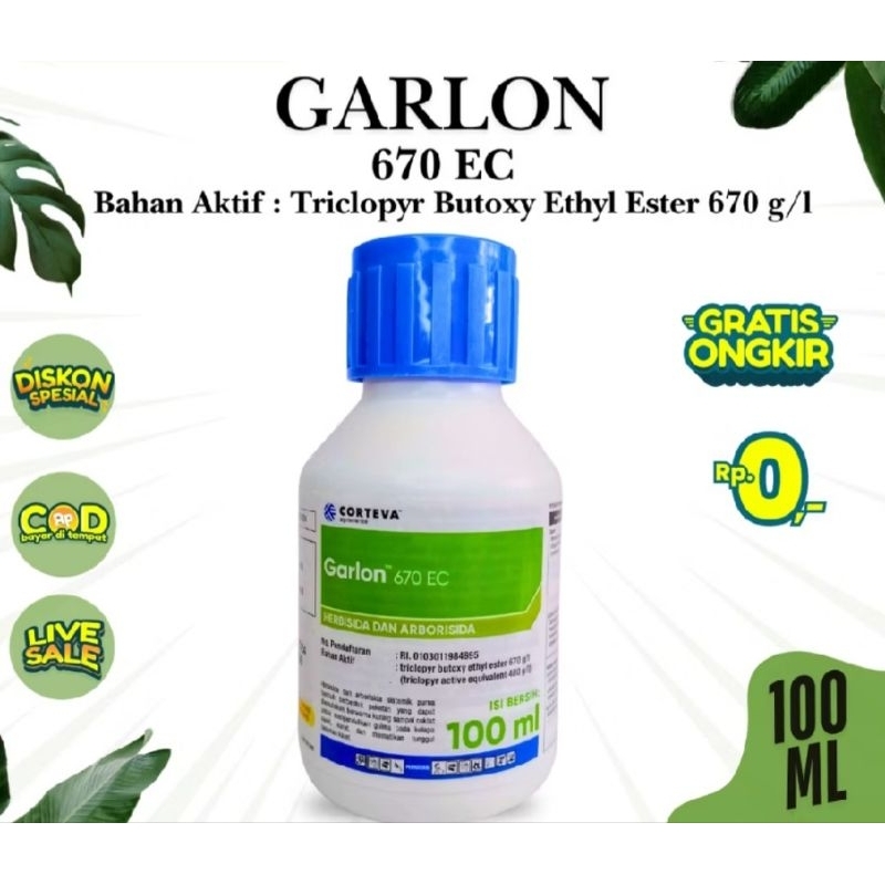 Jual Obat Racun Mati Pohon Garlon 100ML 670EC Herbisida Arborisida ...