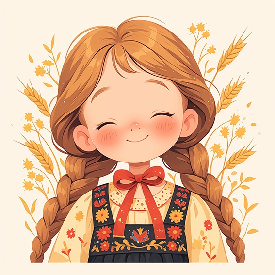 Jual Kain Panel Kanvas Linen Traditional Russian Girl 20x20cm | Shopee ...