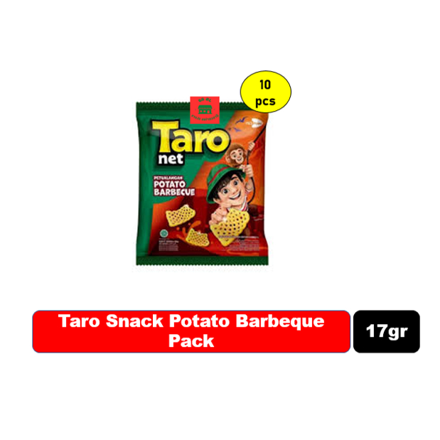 Jual Taro Net Snack Potato Barbeque Pack 10pcs | Shopee Indonesia