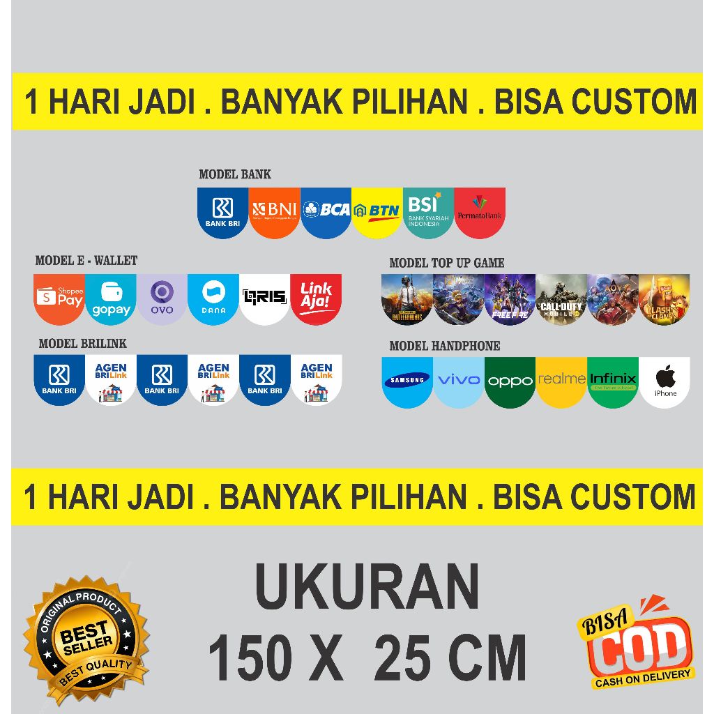 Jual Cetak Spanduk Banner Top Up spanduk banner murah spanduk rumbai ...