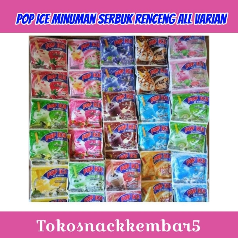 Jual POP ICE POP ES MINUMAN SERBUK RENCENG ALL VARIAN | Shopee Indonesia
