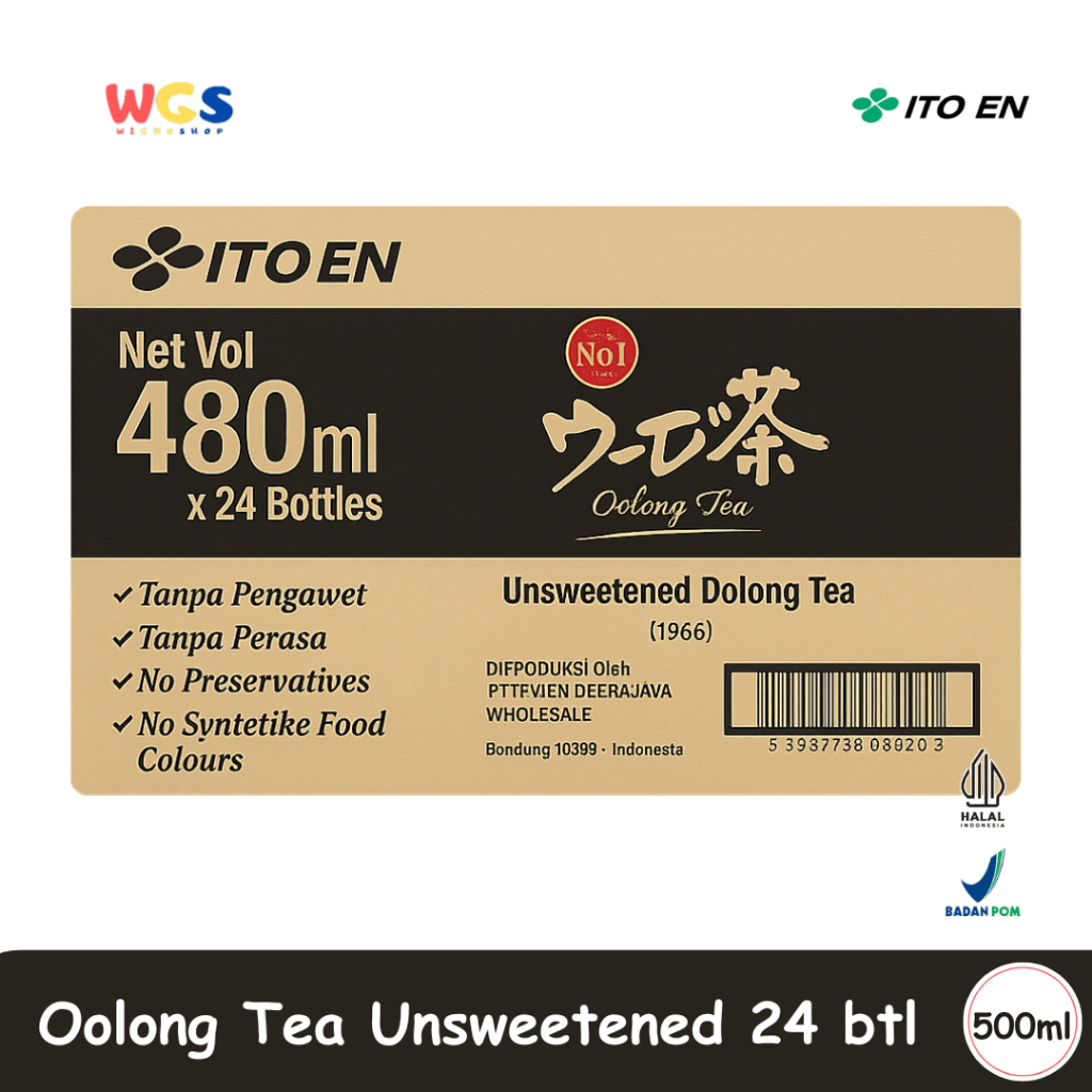Jual ITO EN Oolong Tea Unsweetened 480mL x 24 – Teh Oolong Jepang Tanpa Gula, Pewarna & Pengawet ...