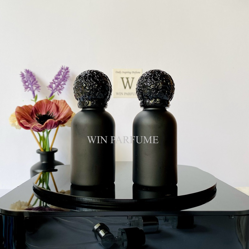 Jual Botol Parfume Mewah 30ml Labo Hitam Semi Press Tutup Flower Hitam ...
