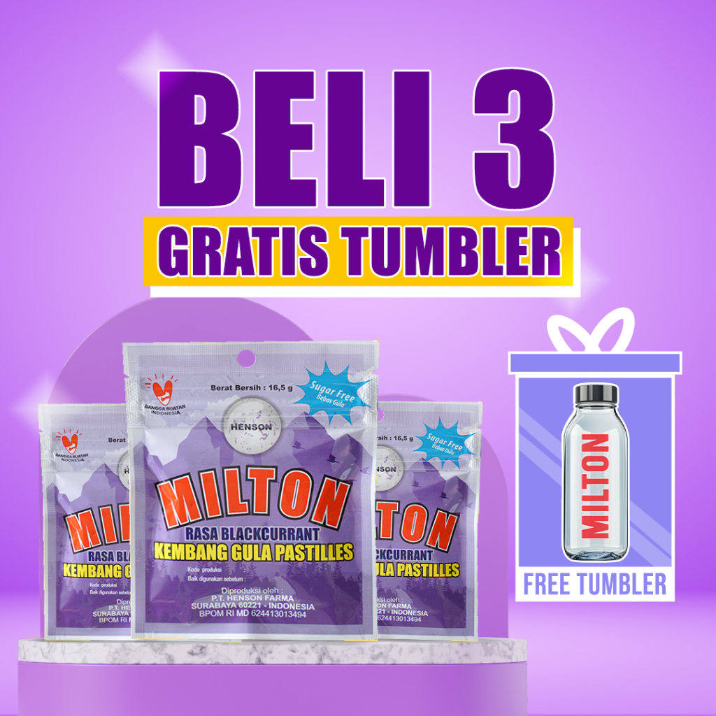 Jual BUY 3 GET 1 FREE! Permen MILTON PASTILLES Sugar Free Sachet ...