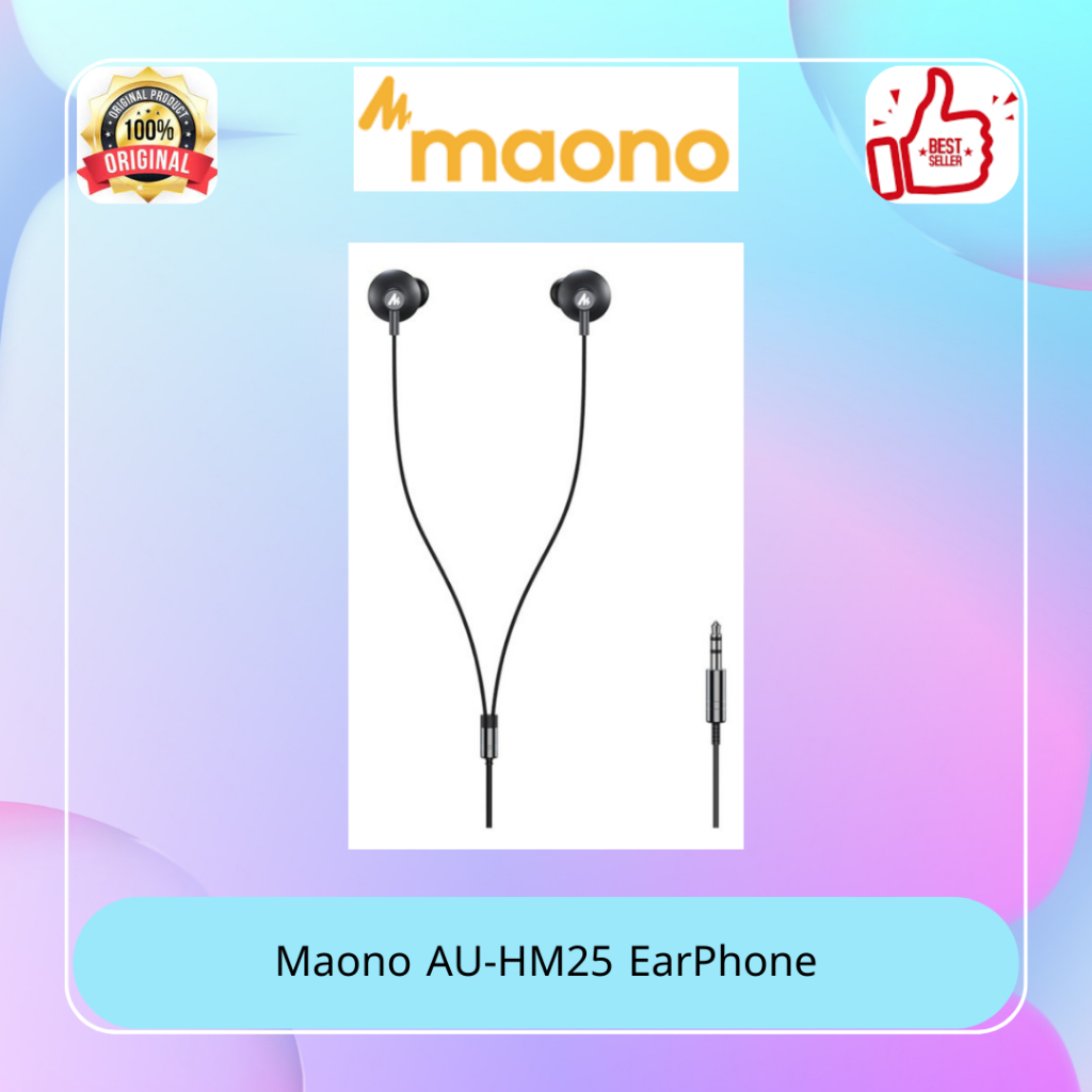 Jual Maono AU-HM25 Earbuds Monitor Metal In-Ear Wired Headphones with Bass for Soundcard Tablets ...