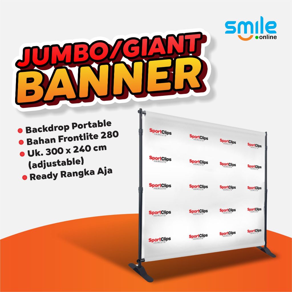 Jual Jumbo Banner - Giant Banner - Backdrop Portable | Shopee Indonesia