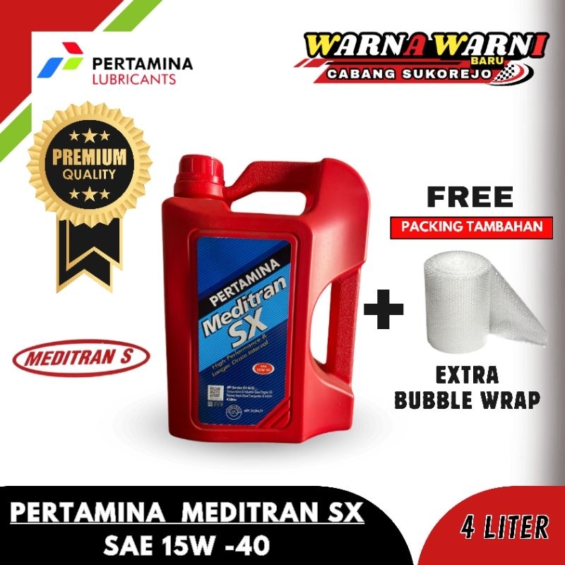 Jual OLI PERTAMINA MEDITRAN SX SAE 15W-40 (4 LITER) | Shopee Indonesia