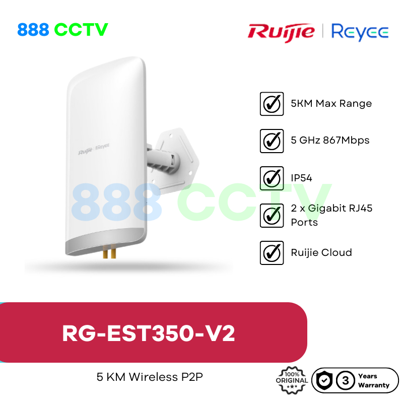 Jual Ruijie Reyee RG-EST350 V2 5km 16 dBi Wireless Bridge | Shopee ...