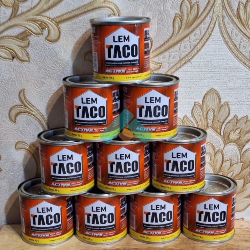 Jual Lem Taco Active 70 gram Lem HPL vinyl Lem kuning Lem serbaguna ...
