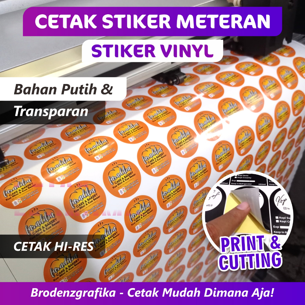 Jual Cetak Stiker Vinyl Meteran Cutting Tahan Air | Stiker Striping ...