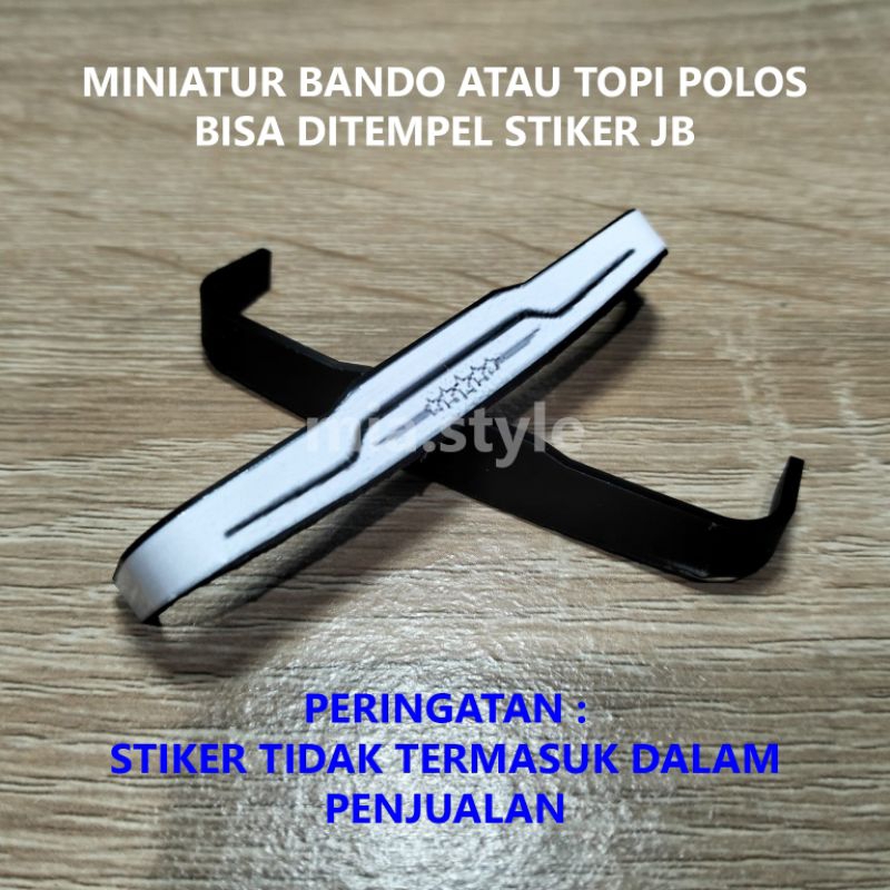 Jual menjual miniatur topi / bando POLOS bisa ditempeli stiker JB ...