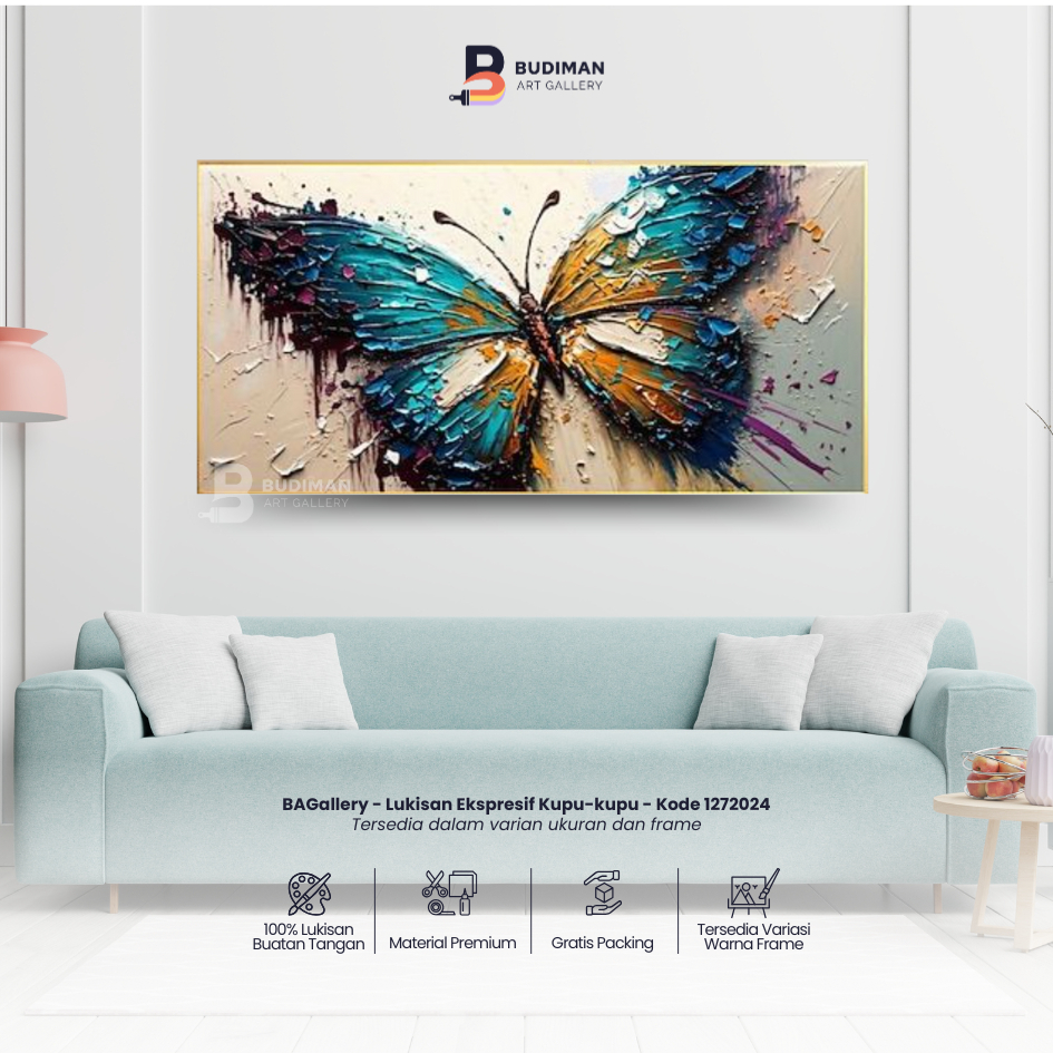 Jual BAGallery - Lukisan Ekspresif Kupu-kupu - Kode 1272024 | Shopee ...
