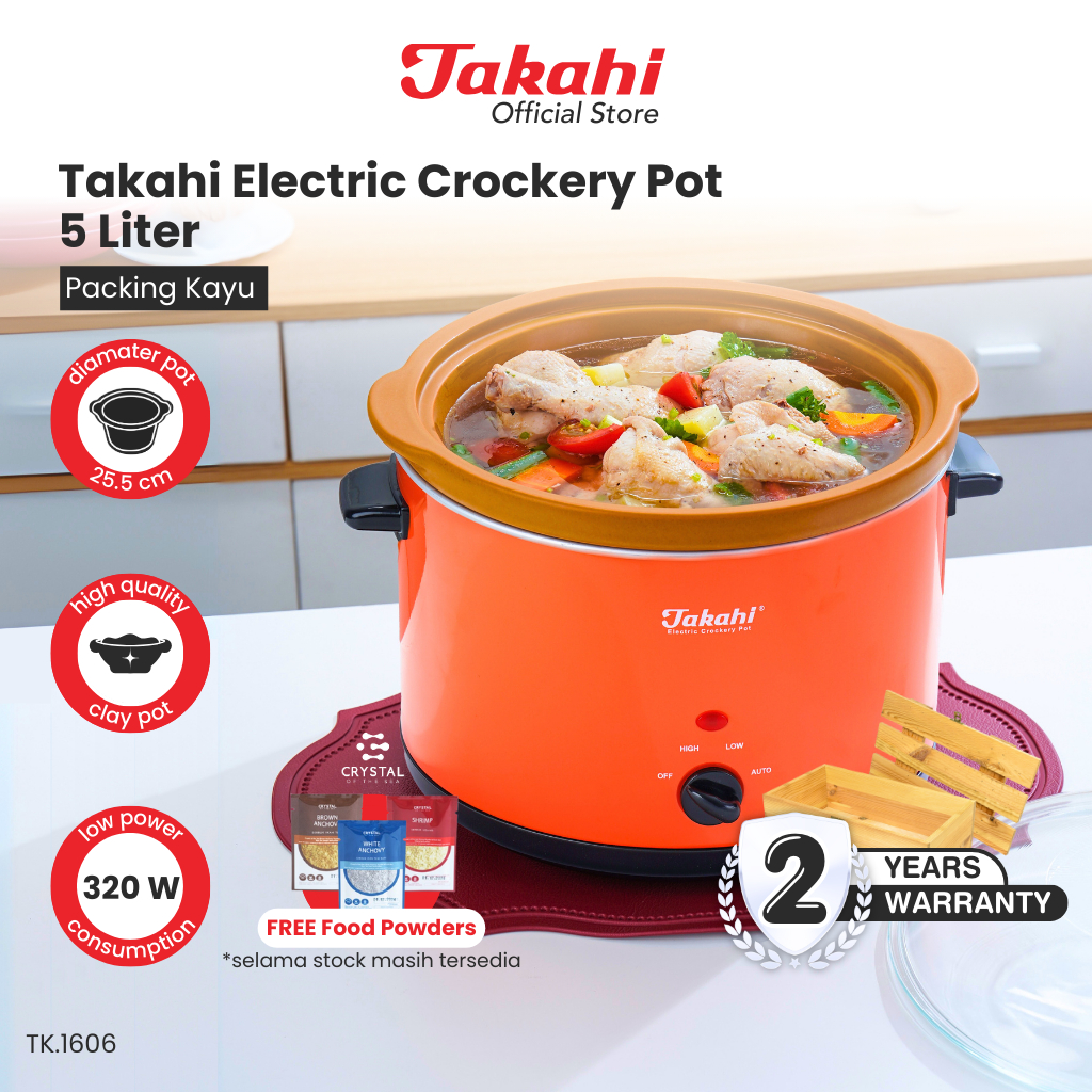 Jual Takahi Electric Crockery Pot 5 Liter | (INCLUDE PALET) | Slow ...
