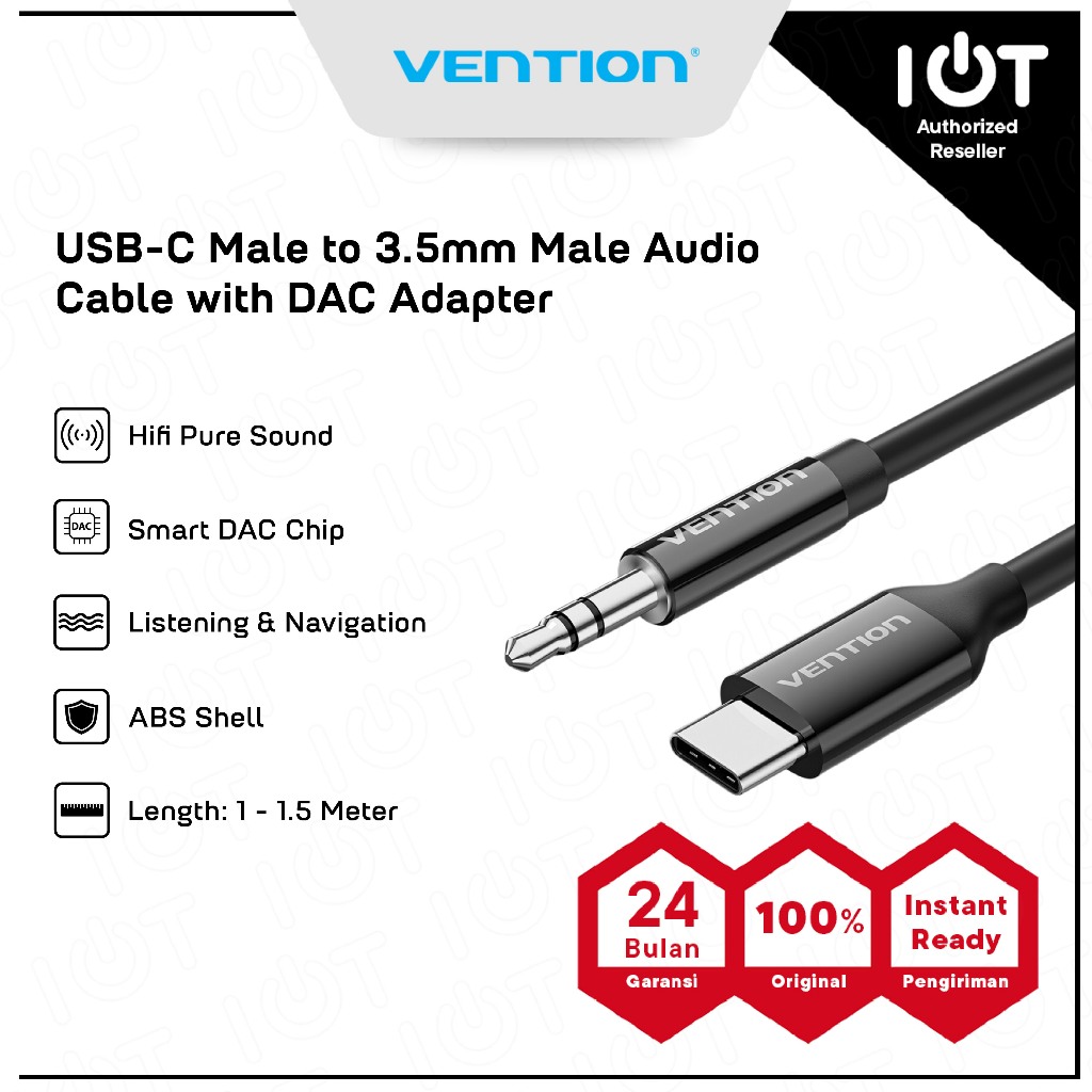 Jual Vention Kabel Jack Audio Cable USB Type C Male to Aux 3.5mm Male ...