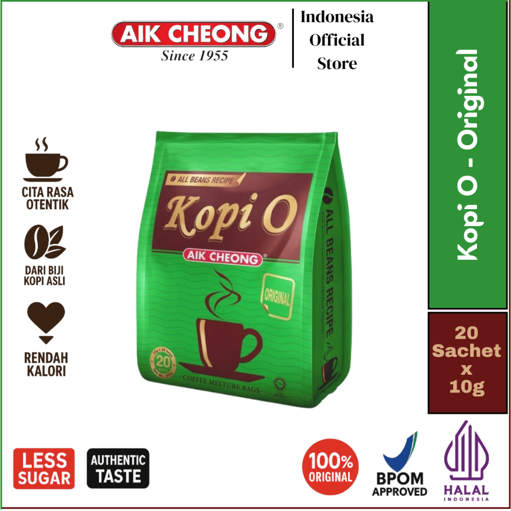 Jual Aik Cheong Kopi O Original Traditional Authentic Coffee Kopi Hitam ...