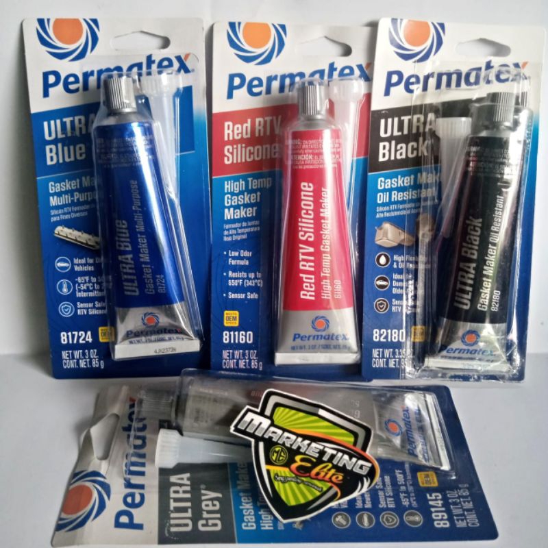 Jual Lem Permatex blue Permatex Red RTV Silicone lem Silicone gasket ...