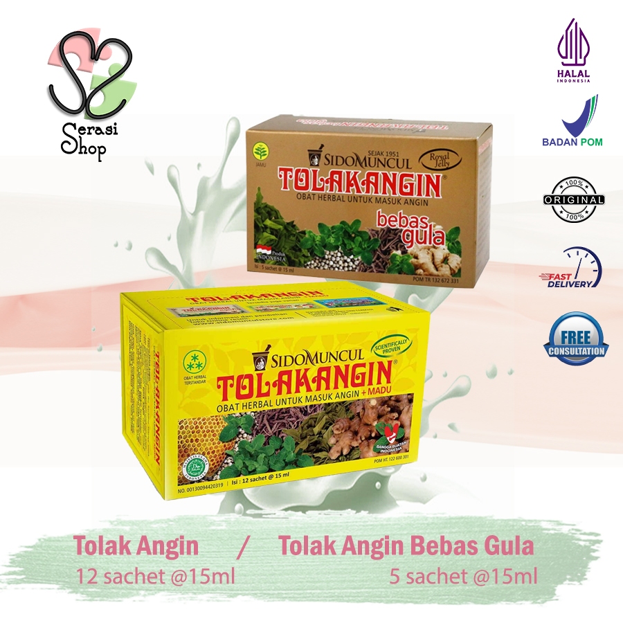 Jual Tolak Angin Bebas Gula / Sugar Free 5 Sachet / Tolak Angin Cair ...