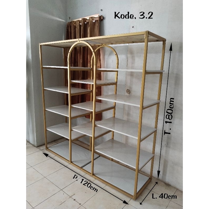 Jual Rak display papan//rak kosmetik//display tas//display parfum ...